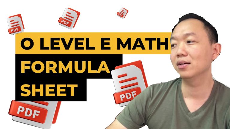 2024 O Level E Math Formula Sheet: Download PDF - Ace Scorers